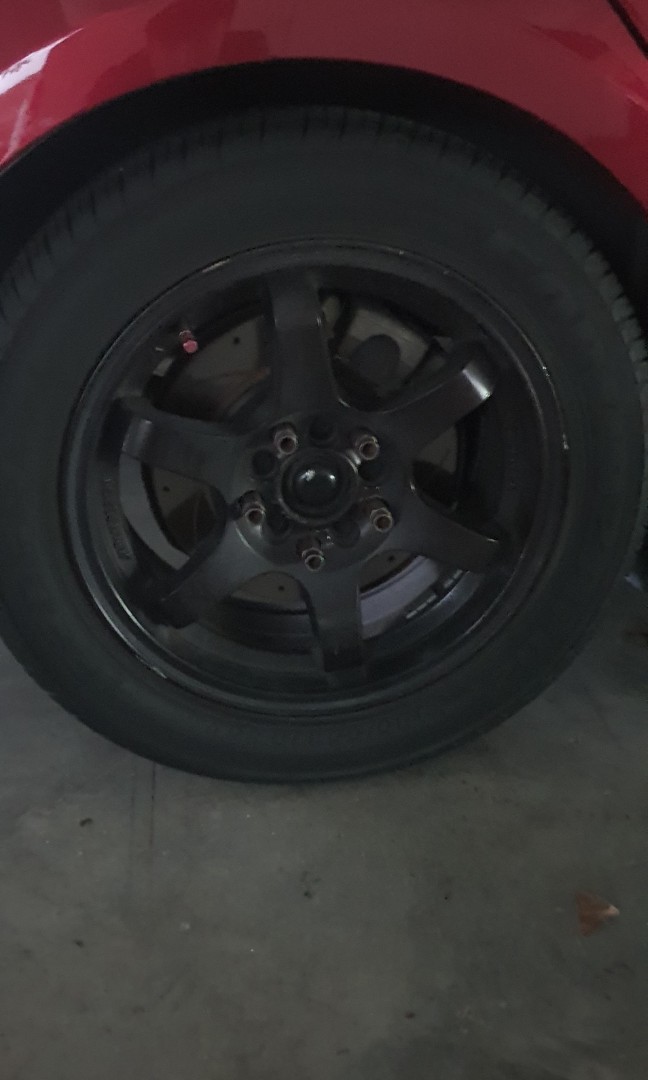 15" Rep TE37, Car Accessories, Tyres & Rims on Carousell