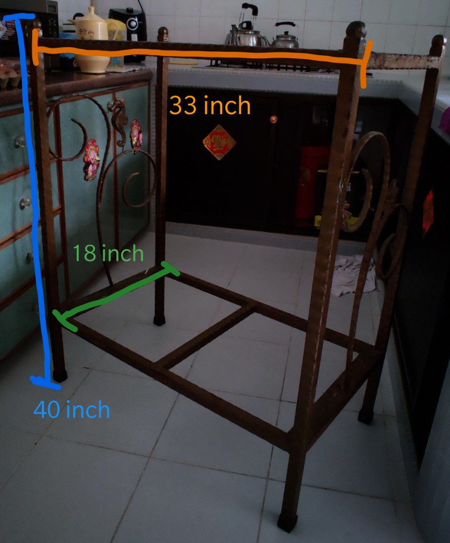 2 Tier 2.5ft x 1.5ft Wrought Iron Aquarium Stand, Pet Supplies, Homes ...