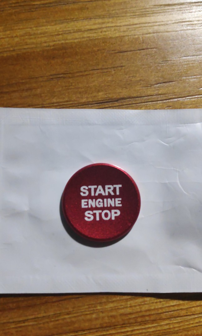 Audi A4 B9 Car red start stop button stick-on, Car Accessories ...