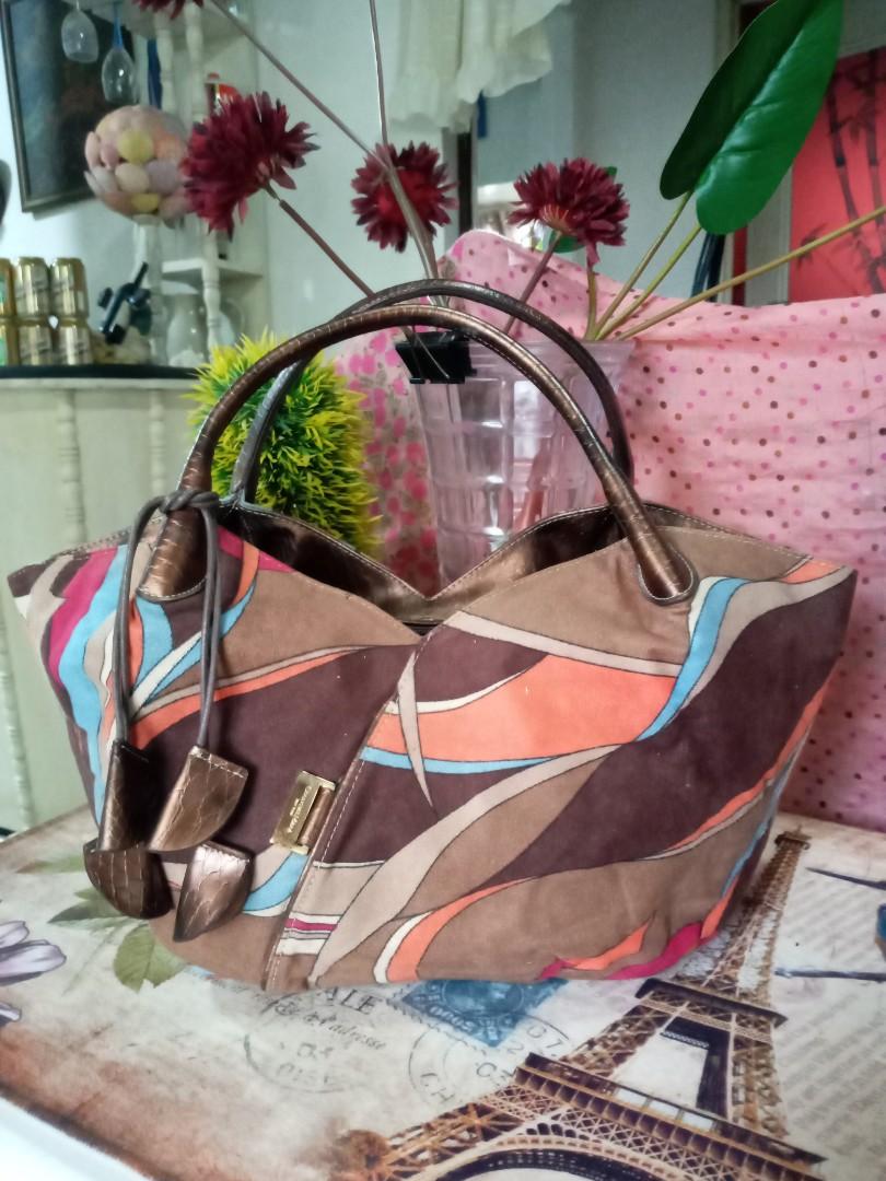 Countess Mara New York in Leather and Fabric Material in Patch Design ...