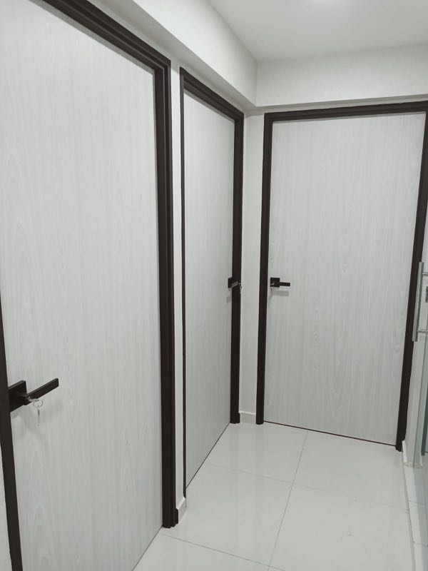HDB Full solid Bedroom door HPL laminate door, Furniture & Home Living ...
