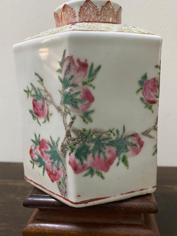 Hexagon porcelain tea container, Furniture & Home Living, Kitchenware ...