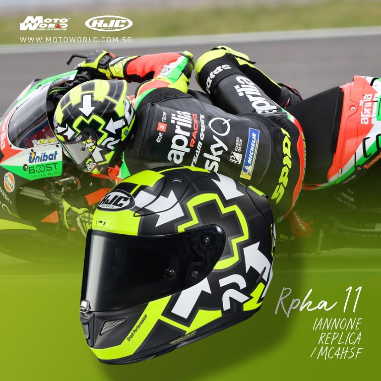 HJC PSB APPROVED RPHA 11 Iannone Yellow MotoGP Replica Full Face ...