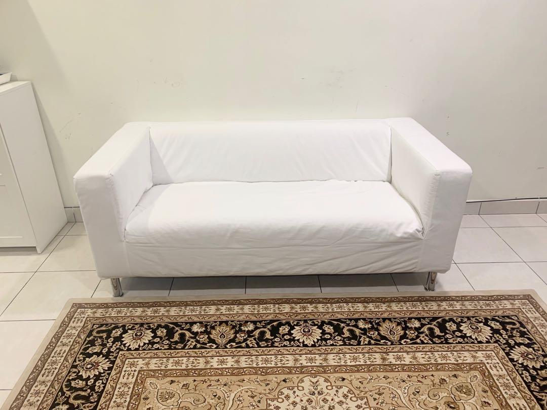 Ikea white sofa, Furniture & Home Living, Furniture, Sofas on Carousell
