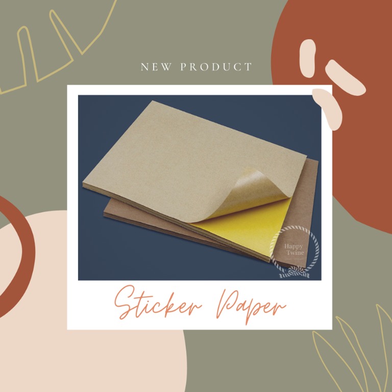 Kraft Sticker Paper, Hobbies & Toys, Stationary & Craft, Craft Supplies ...