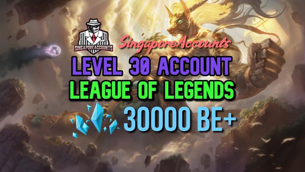 Level 30 League of Legends Fresh Accounts, Toys & Games, Video Gaming ...