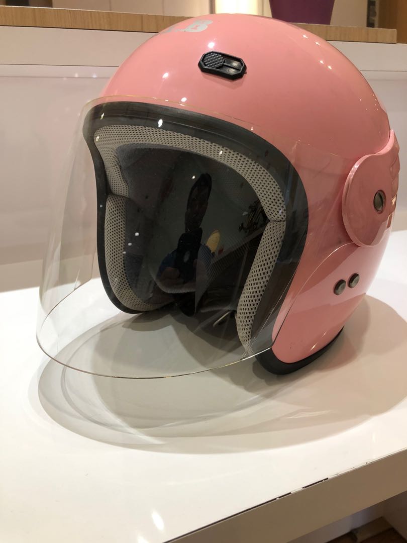 MHR Pink Helmet, Motorcycles, Motorcycle Apparel on Carousell
