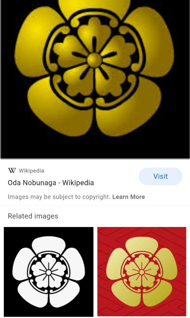 Oda Nobunaga's crest, Hobbies & Toys, Memorabilia & Collectibles, Fan ...