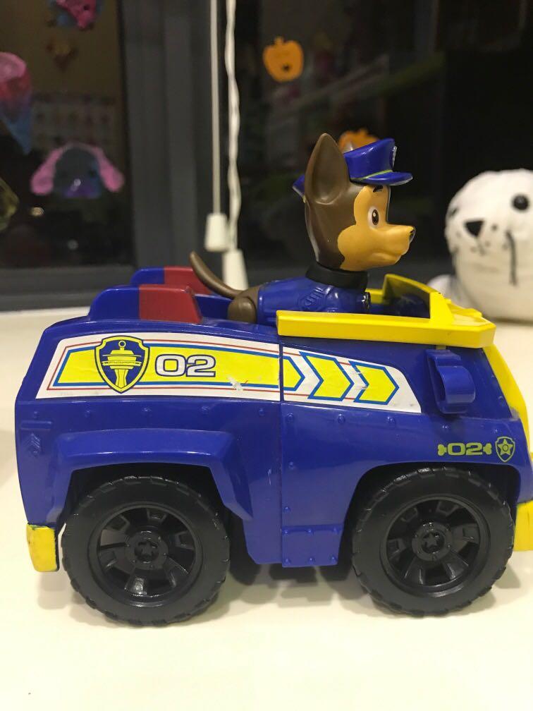 Paw patrol Chase and police car, Hobbies & Toys, Toys & Games on Carousell
