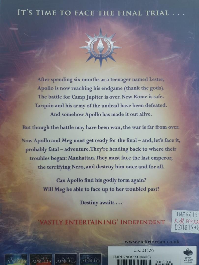 Percy Jackson The Trials of Apollo- The Tower of Nero, Hobbies & Toys ...