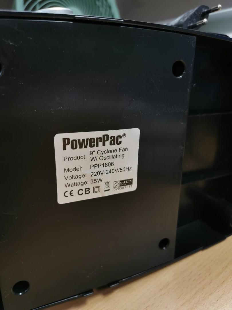 Powerpac cyclone fan 9inch blade, Furniture & Home Living, Lighting ...