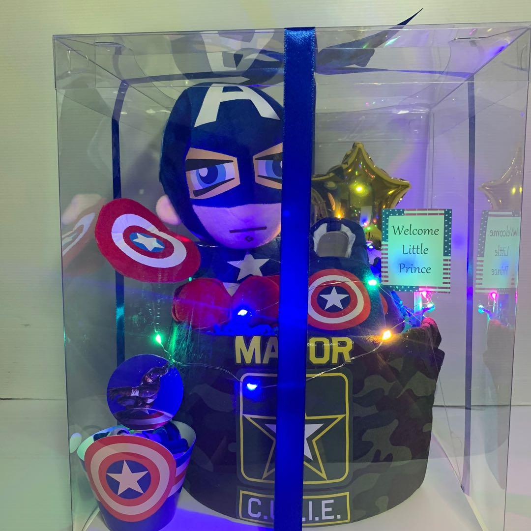 Captain America Diapers Cake, Babies & Kids, Babies & Kids Fashion on ...
