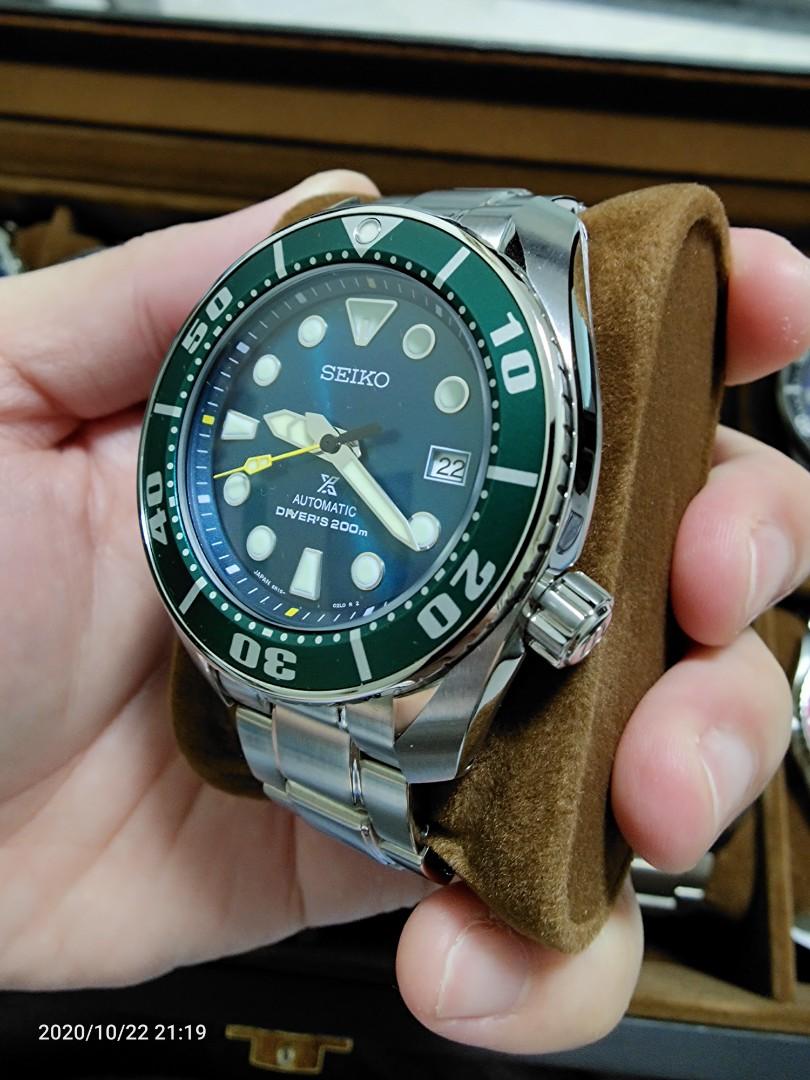 Seiko 2nd Gen Green Sumo, Luxury, Watches on Carousell