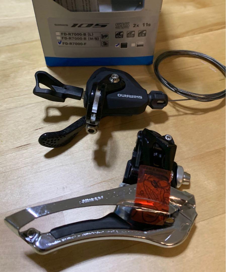 Shimano 105 FD-R7000 front derailleur and SL-RS700 2 speeds shifter for ...