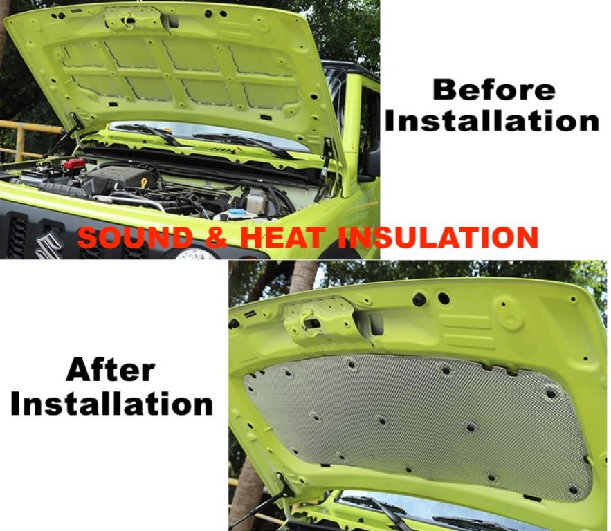SUZUKI JIMNY Complete set of Engine Hood Sound / heat Insulation pad ...