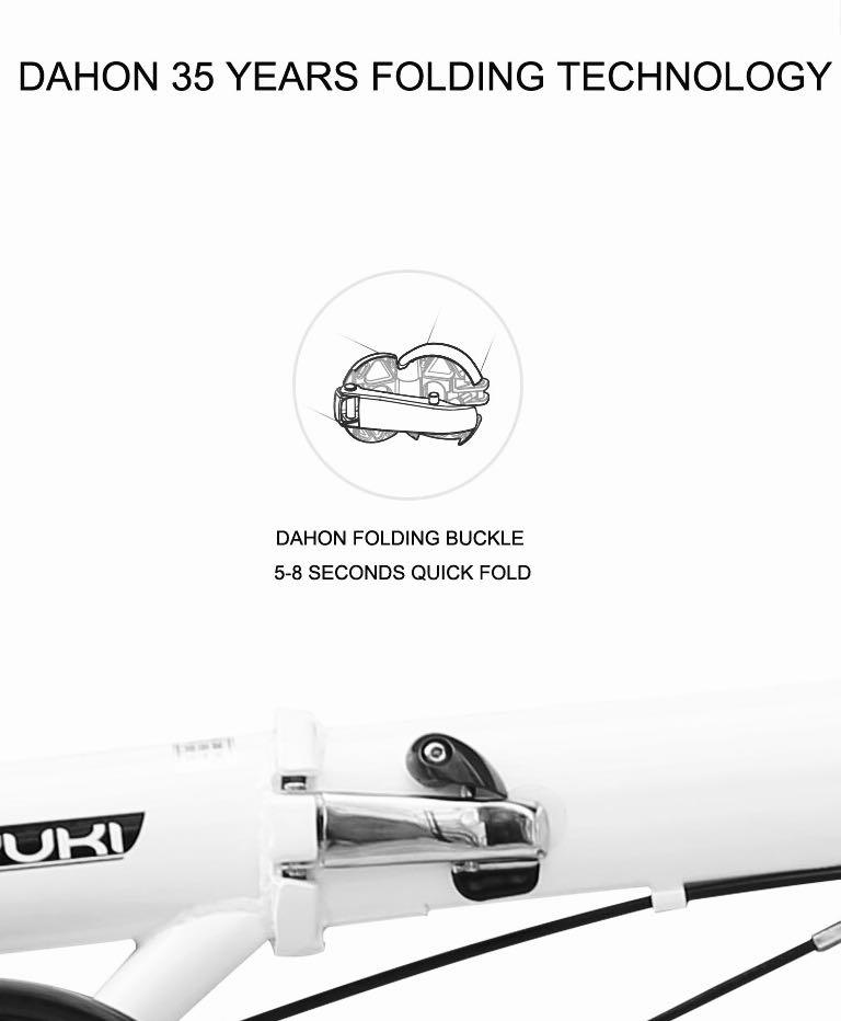 16” WHITE Dahon Yuki KT610 Foldable Bike (Single Speed), Bicycles ...