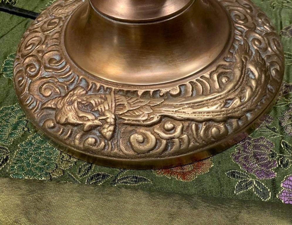 Antique Peranakan Brass Table Lamp, Furniture & Home Living, Home Decor ...