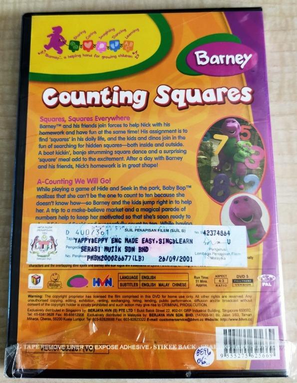 Barney The Dinosaurs : Counting Squares DVD Children Educational ...