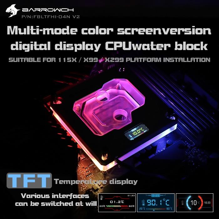 Barrow Digital Display CPU ARGB Waterblock (Intel / AMD), Computers ...