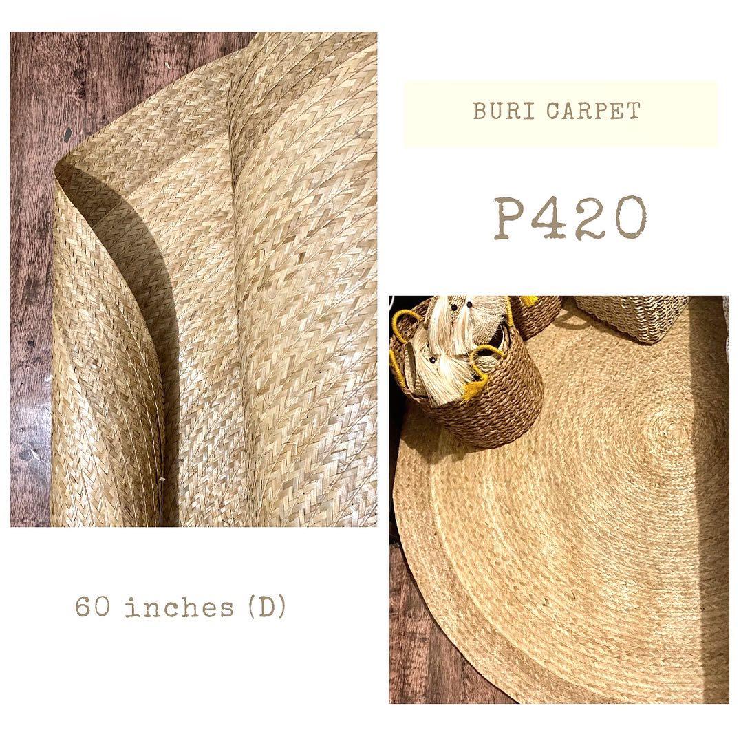 Buri Mat and Sabatan Carpet 60”, Furniture & Home Living, Cleaning ...
