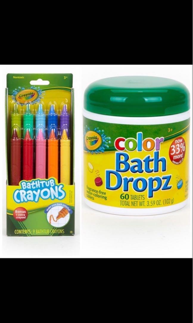 Crayola Kids Bath Dropz Bath Bombs Crayons, Babies & Kids, Bathing ...