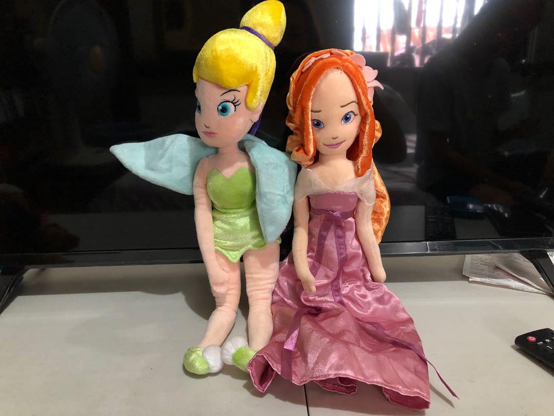 Disney Enchanted Giselle/Tinkerbell 16” Plush Doll Set, Hobbies & Toys ...