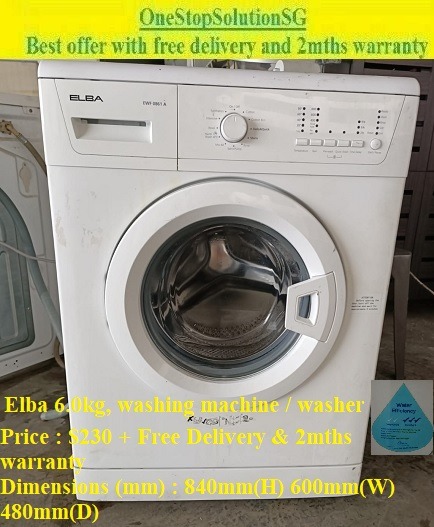 Elba (6.0kg) washing machine / washer ($230 + Free Delivery and 2mths ...