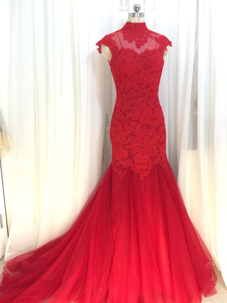 Evening Gown 婚紗 晚裝 (Sample Sale) Evening Dress Wedding Dress, 女裝, 連身裙 ...