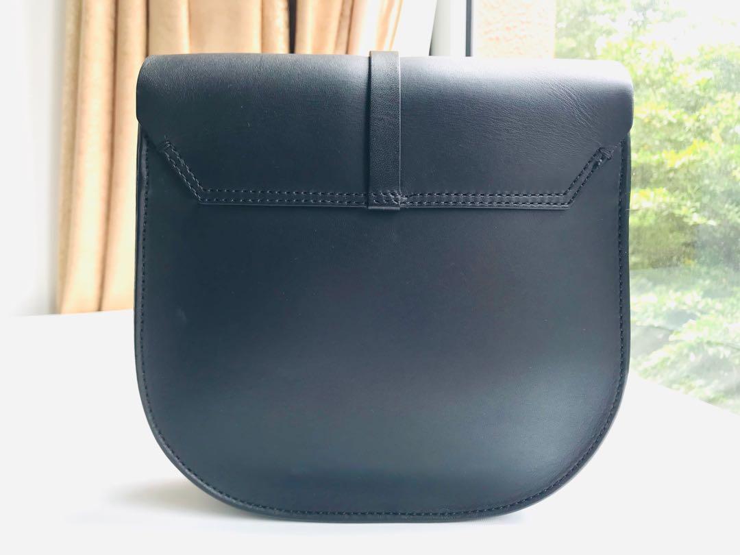 Jigsaw full leather crossbody bag in black, Women's Fashion, Bags ...
