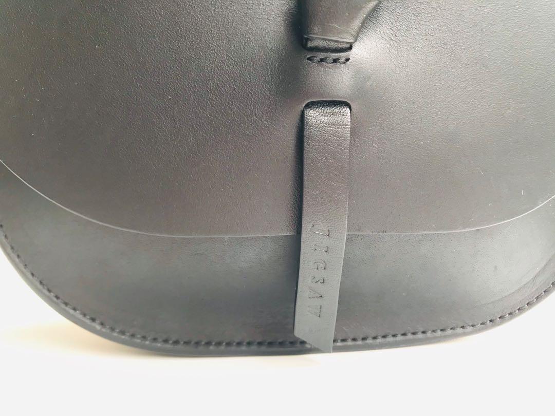 Jigsaw full leather crossbody bag in black, Women's Fashion, Bags ...
