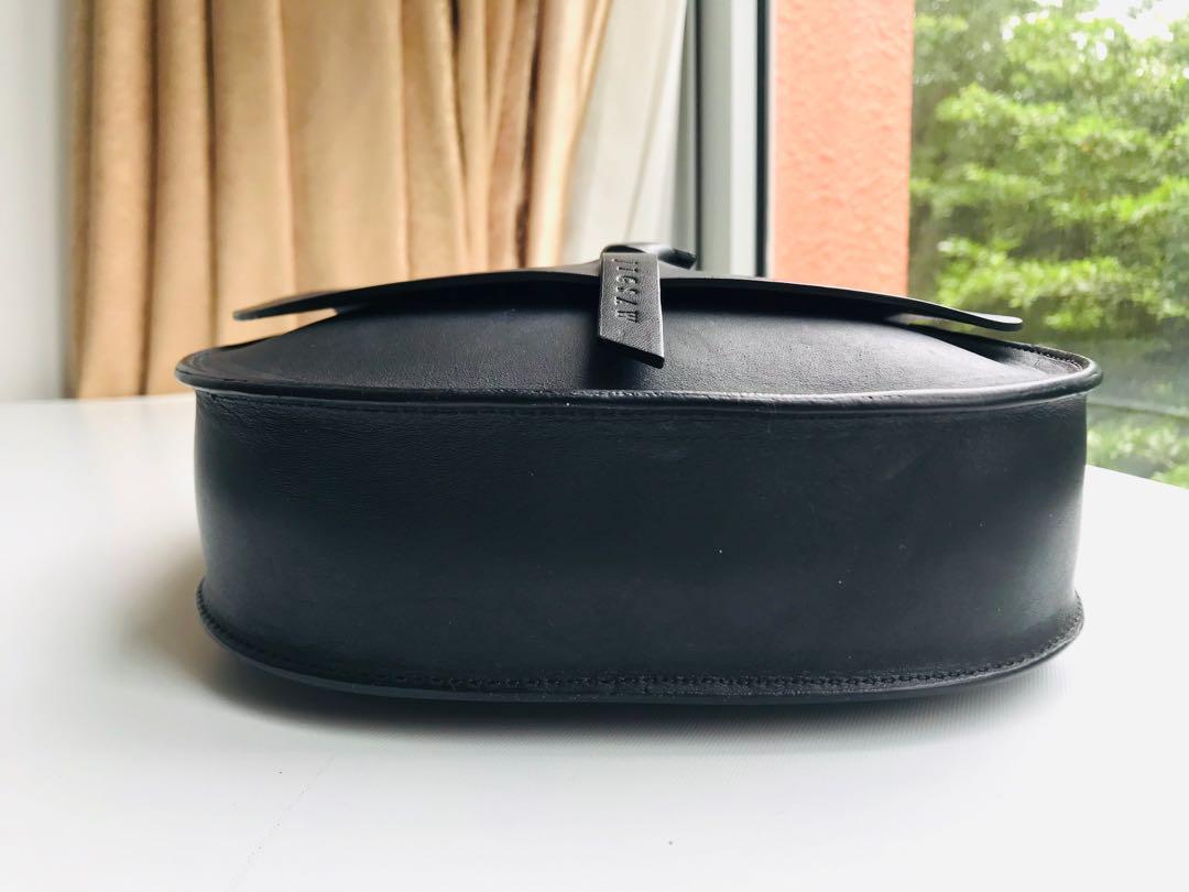 Jigsaw full leather crossbody bag in black, Women's Fashion, Bags ...