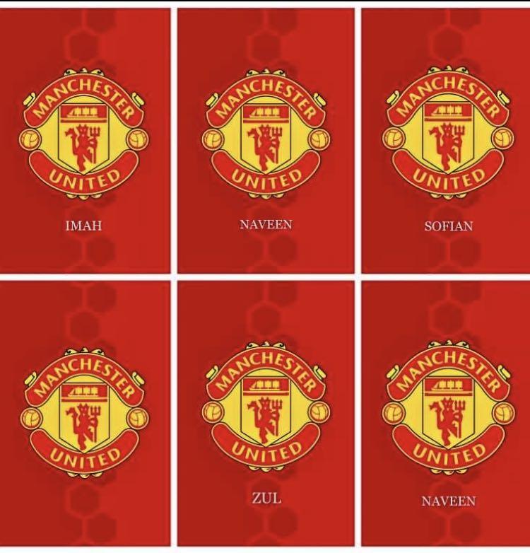 MANCHESTER UNITED FOOTBALL CLUB STICKER CUSTOMISE WITH NAME / FOOTBALL ...