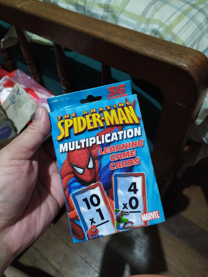 Marvel avengers spiderman multiplication card, Hobbies & Toys, Toys ...