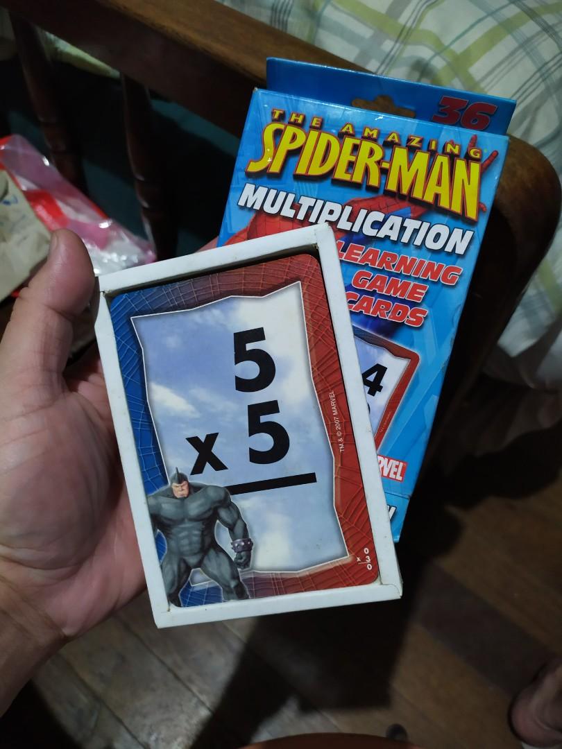 Marvel avengers spiderman multiplication card, Hobbies & Toys, Toys ...