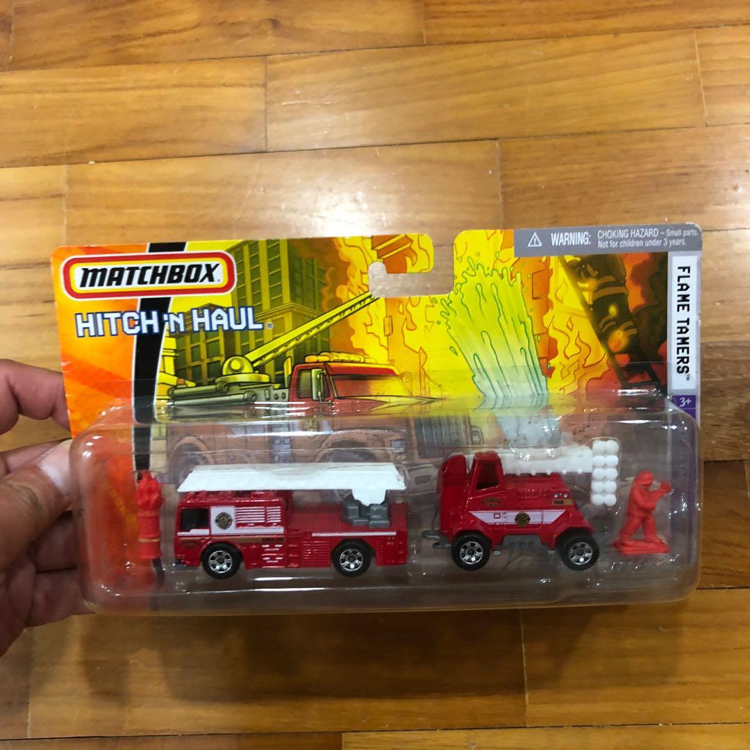 Matchbox Earth Shapers Caterpillar Bulldozer & Flame Tamers Fire Truck ...