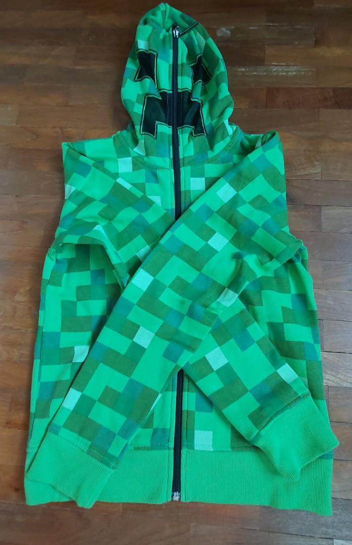 Minecraft Creeper Zip-up costume hoodle with mask, Babies & Kids ...
