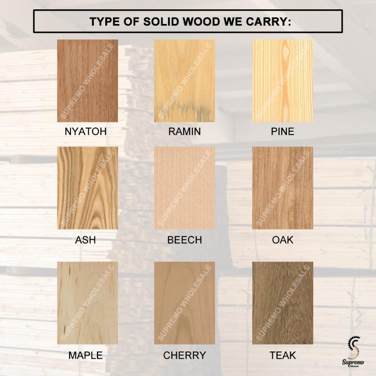 S4S Solid Timber Strips (1m Length) - Nyatoh | Ramin | Pine | Ash ...