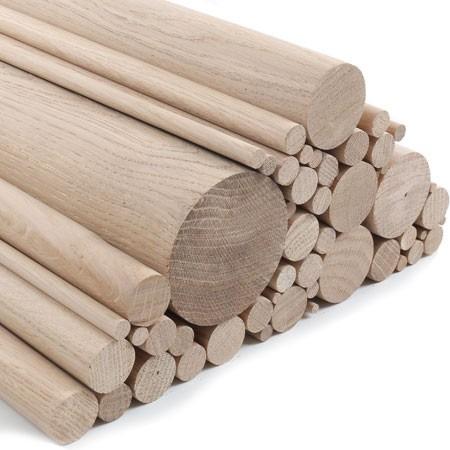Solid Timber Wood Rod (1m length) - Nyatoh, Ramin, Pine, Ash, Beech ...