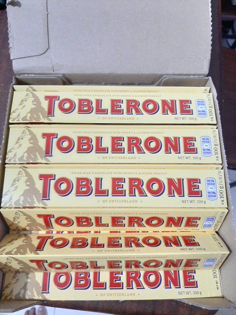 Toblerone 1 box 20 pcs, Food & Drinks, Packaged & Instant Food on Carousell