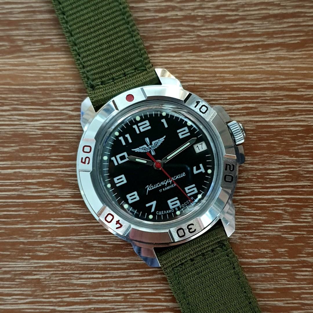 Vostok(Boctok) Komanmdirskie Mechanical Military Field Watch. Add 10 ...
