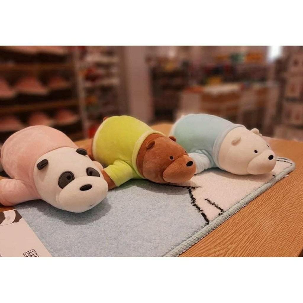 We Bare Bears Miniso Lying Plushies with shirt, Hobbies & Toys, Toys ...