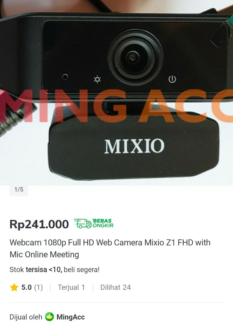 Web Camera Webcam 1080P Full HD Mixio Z1 FHD for School Online Meeting ...