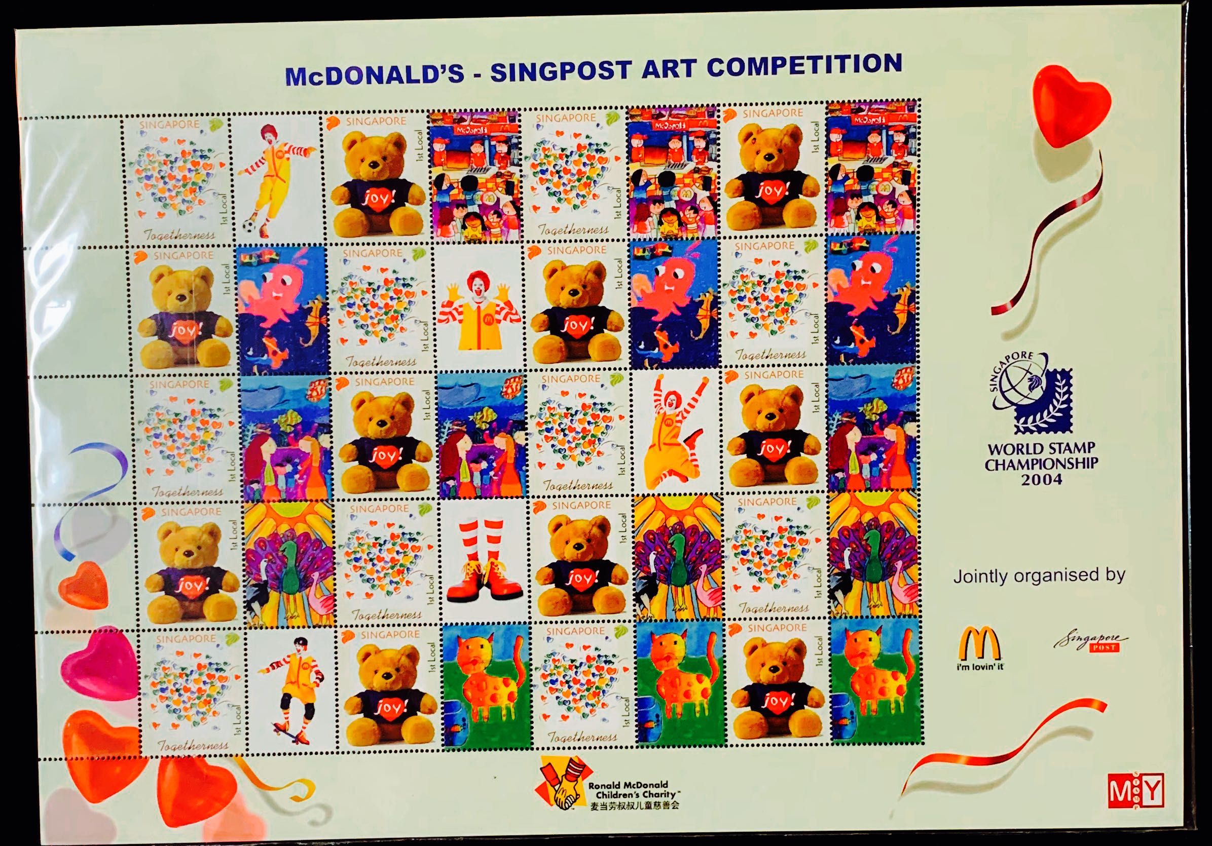 Issued 2004 Singapore, Vintage First-Day Cover Sheet FDC "World Stamp ...