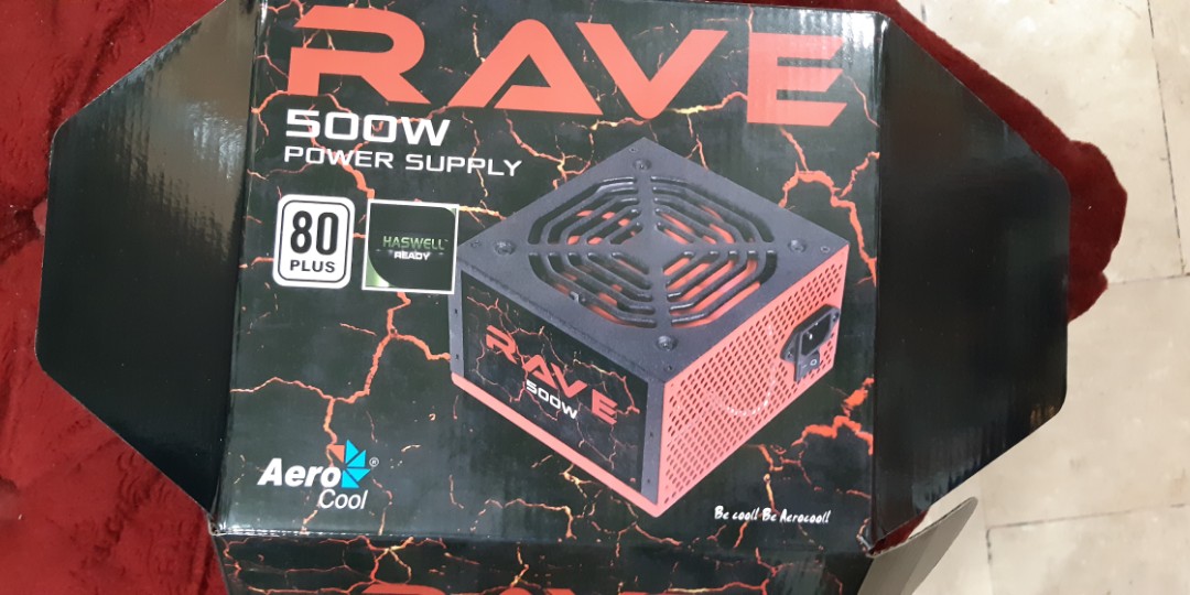 AEROCOOL RAVE 500W 80PLUS POWER SUPPLY, Computers & Tech, Parts ...