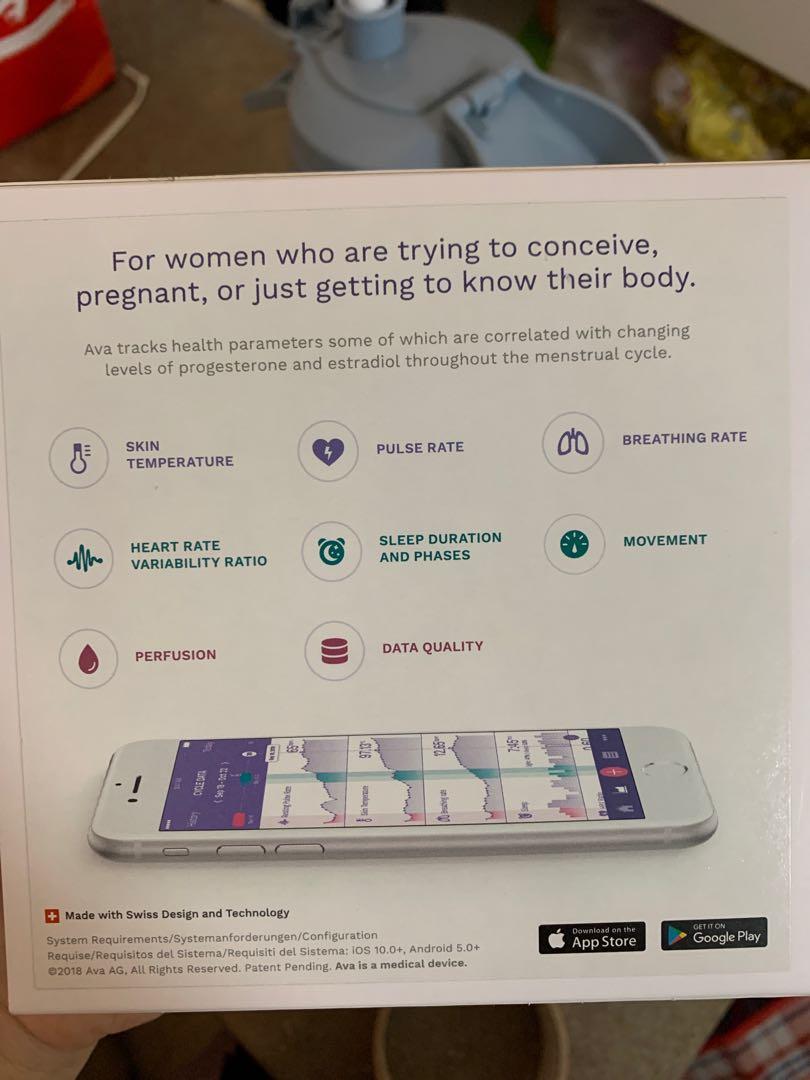 Ava Fertility Tracker 偵測排卵手環, 健康及營養食用品, 醫療用品和工具 - Carousell