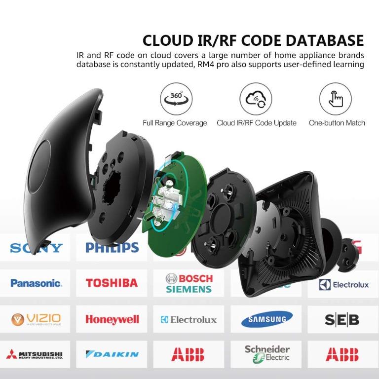 BroadLink RM4 Pro IR and RF WiFi Smart Universal Remote Control, Smart ...