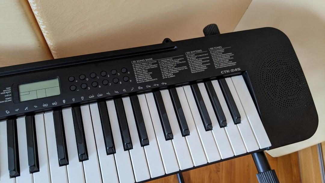 Casio CTK-245 with stand&chair, Music & Media, Music Instruments on ...