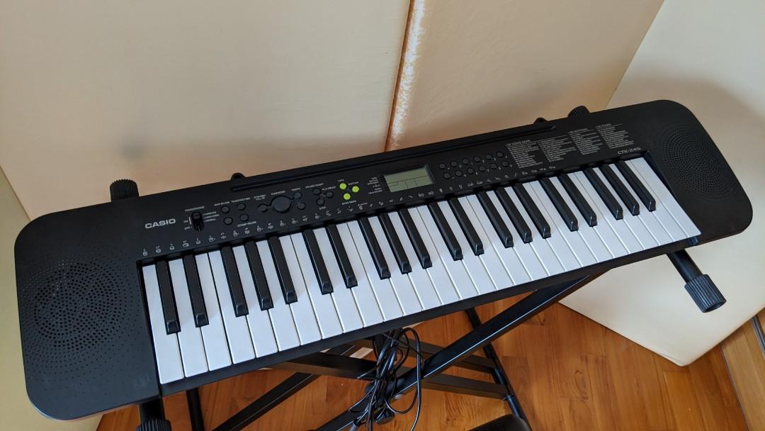 Casio CTK-245 with stand&chair, Music & Media, Music Instruments on ...