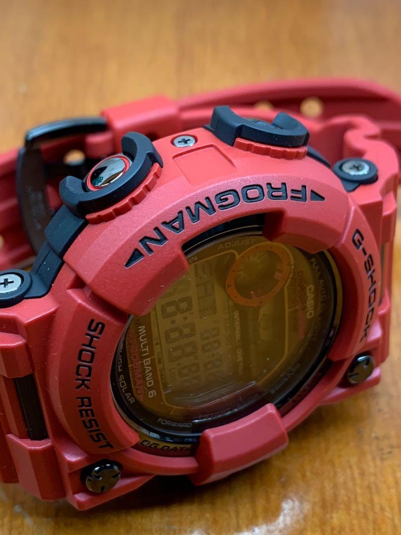 Casio G-Shock Men in Burning Red Frogman, Men's Fashion, Watches ...