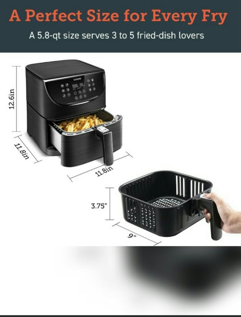 Cosori 5.5L Airfryer, TV & Home Appliances, Kitchen Appliances, Cookers ...